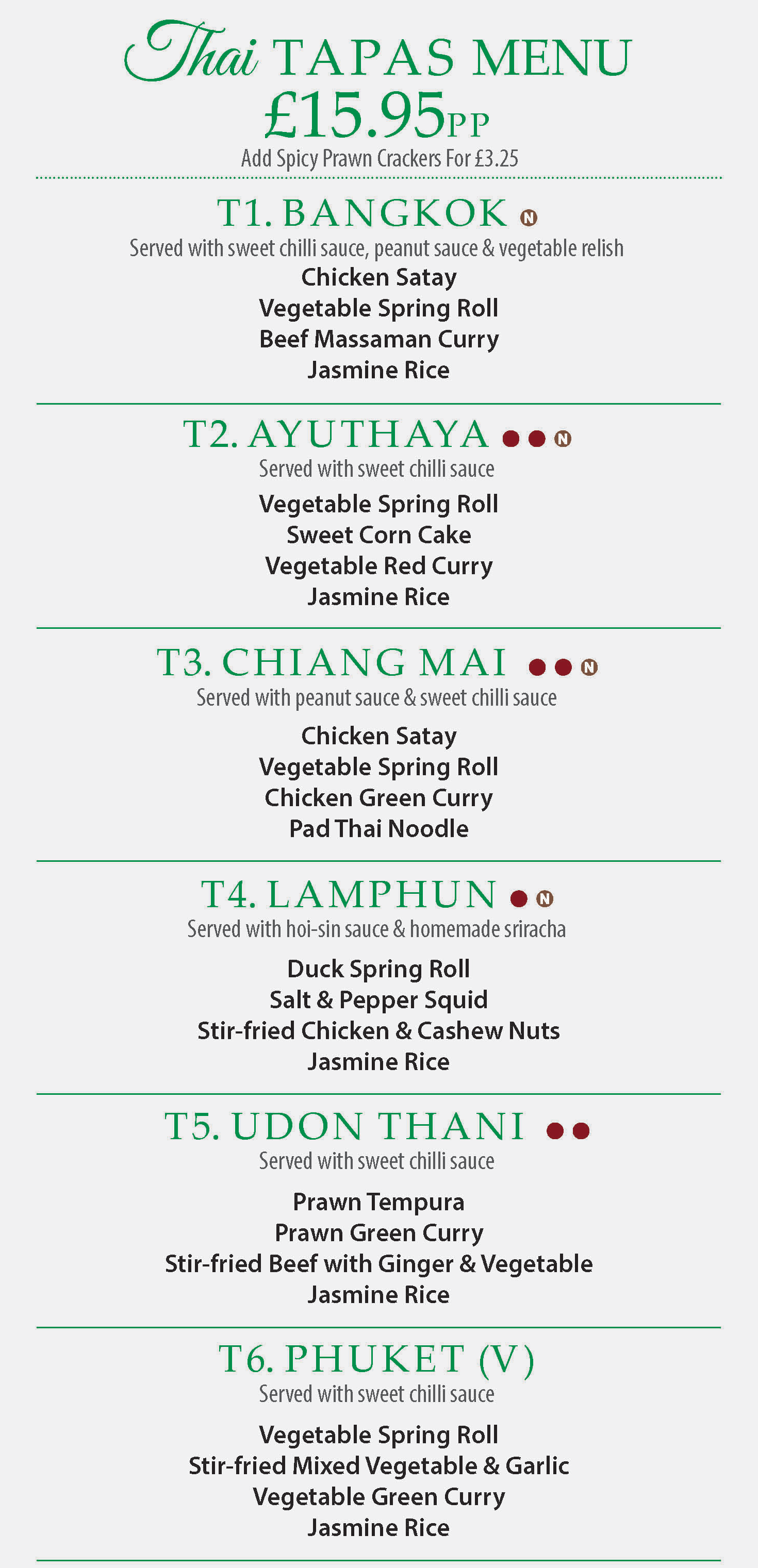 Tapas Menu Spice I Am – Spice I Am Thai Restaurant